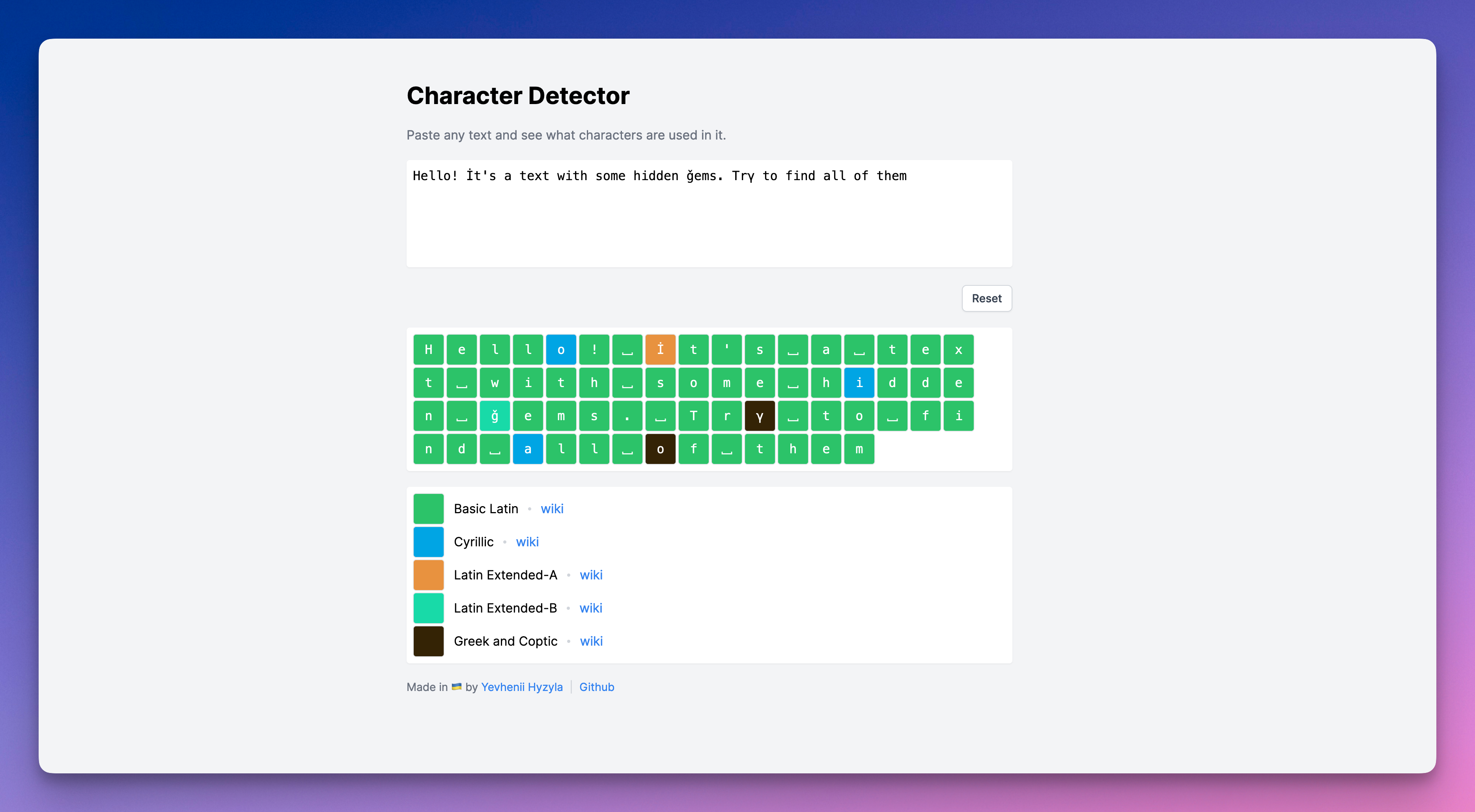 Character Detector